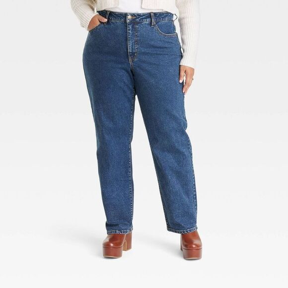 Ava & Viv | Jeans | Ava Viv Womens High Rise Regular Fit Full Straig ...